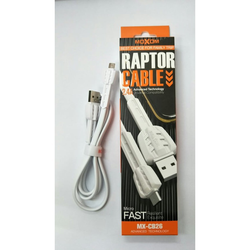 Moxom Raptor MX-CB26 2.4A Best Quality Fast Charging & High Speed Data Transmission Micro USB ...