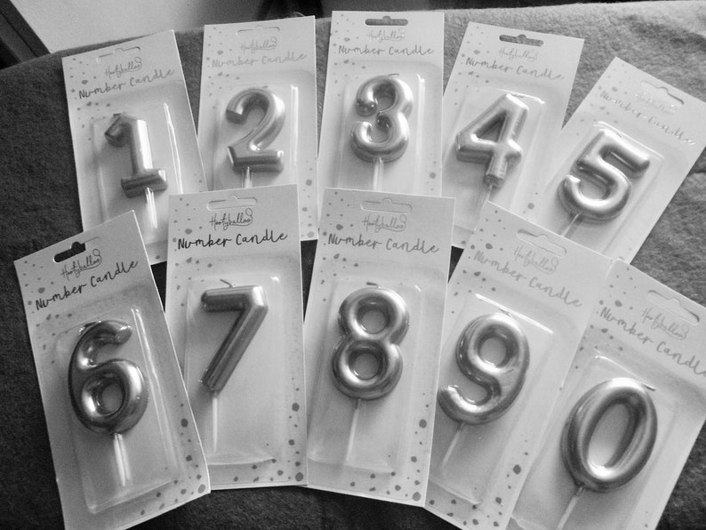 Silver and Gold Number Candles | Daraz.lk