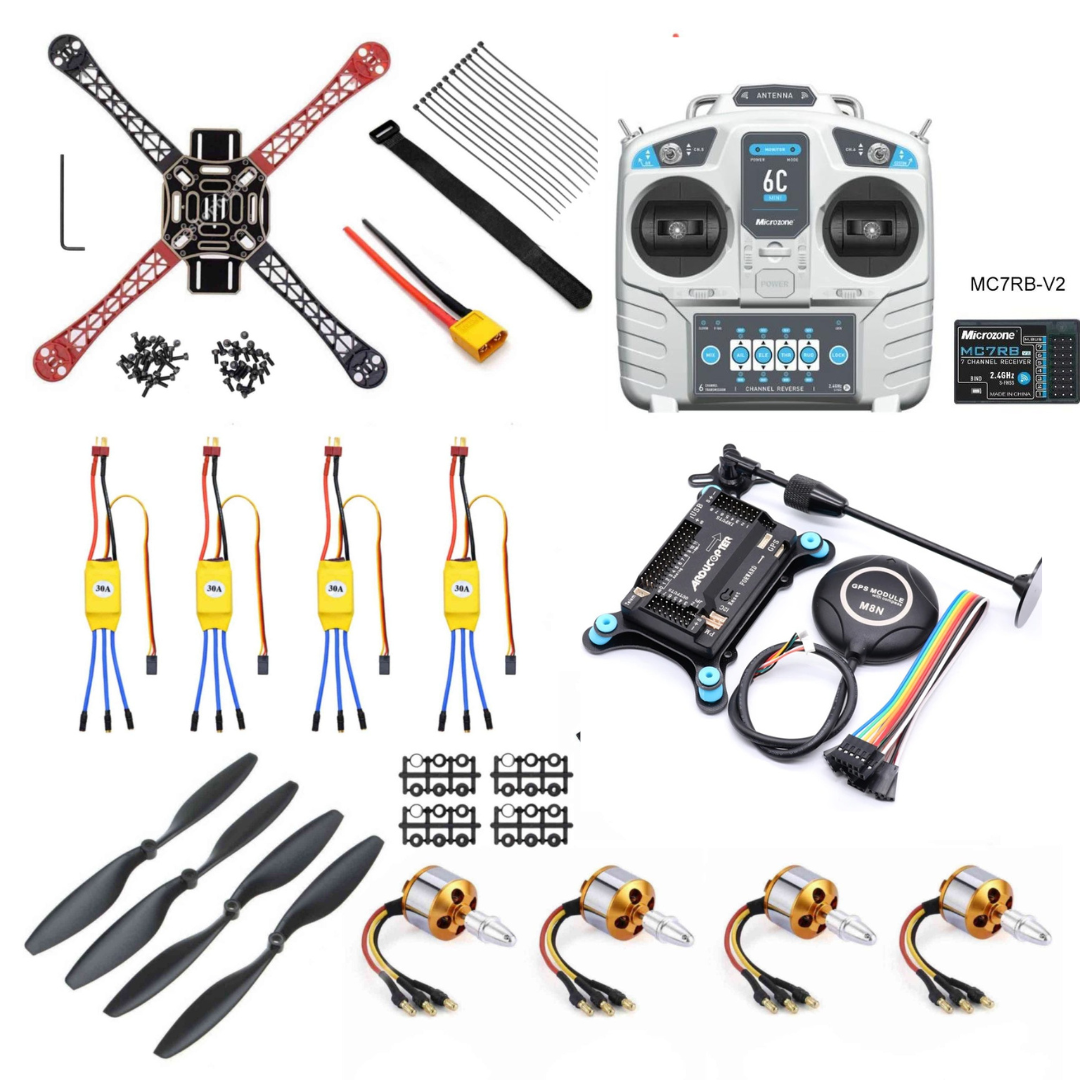 F450 Drone Kit Combo Pack with Apm 2.8 Flight Controller Microzone ...