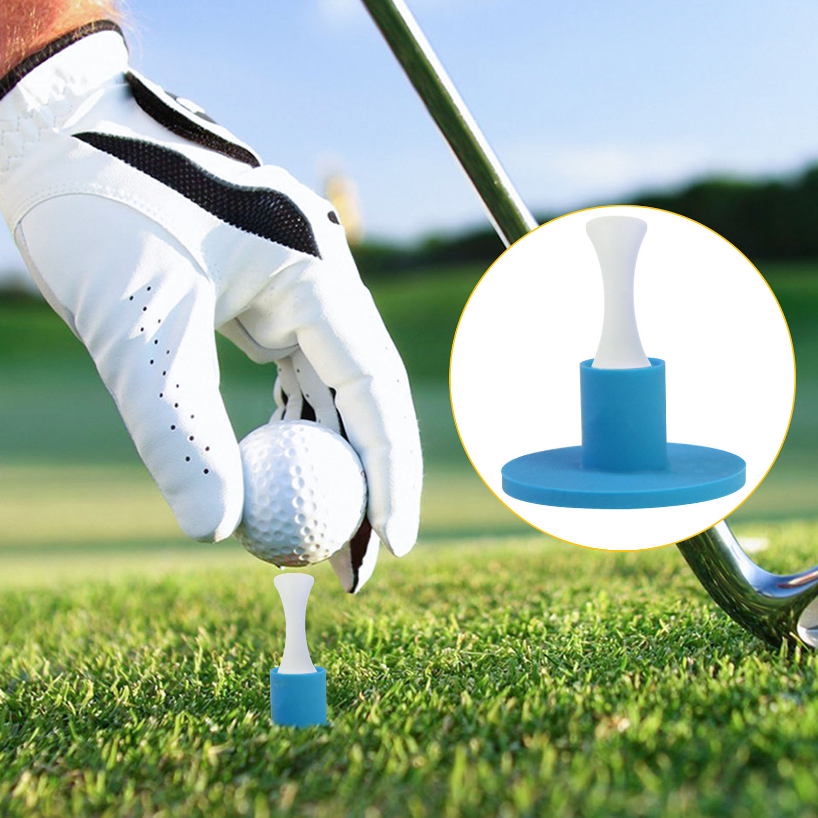 Mirage Golf Ball Holder Rubber Tendon Premium Rubber Golf Tee Holder ...