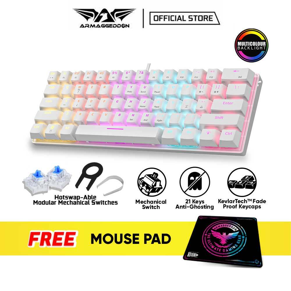 Armaggeddon MKA 1C Neo LED Backlight Mechanical Gaming Keyboard | 61 ...