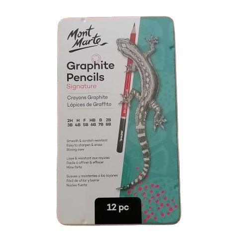 Mont Marte Graphite Pencil 12Pcs Set Steel Box. | Daraz.lk