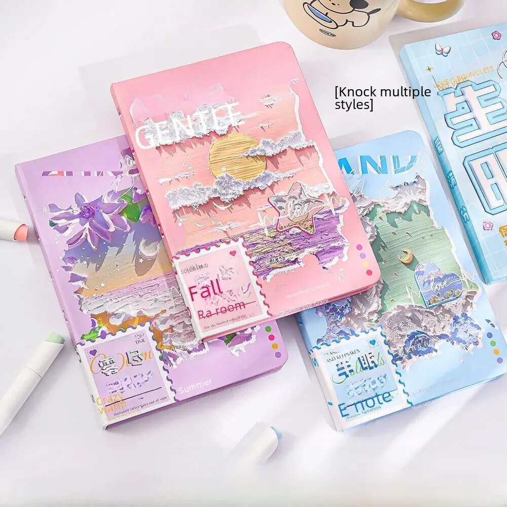 【NEW】 Cute Textbook Cartoon Creative Notebook Girl Heart Student Diary ...