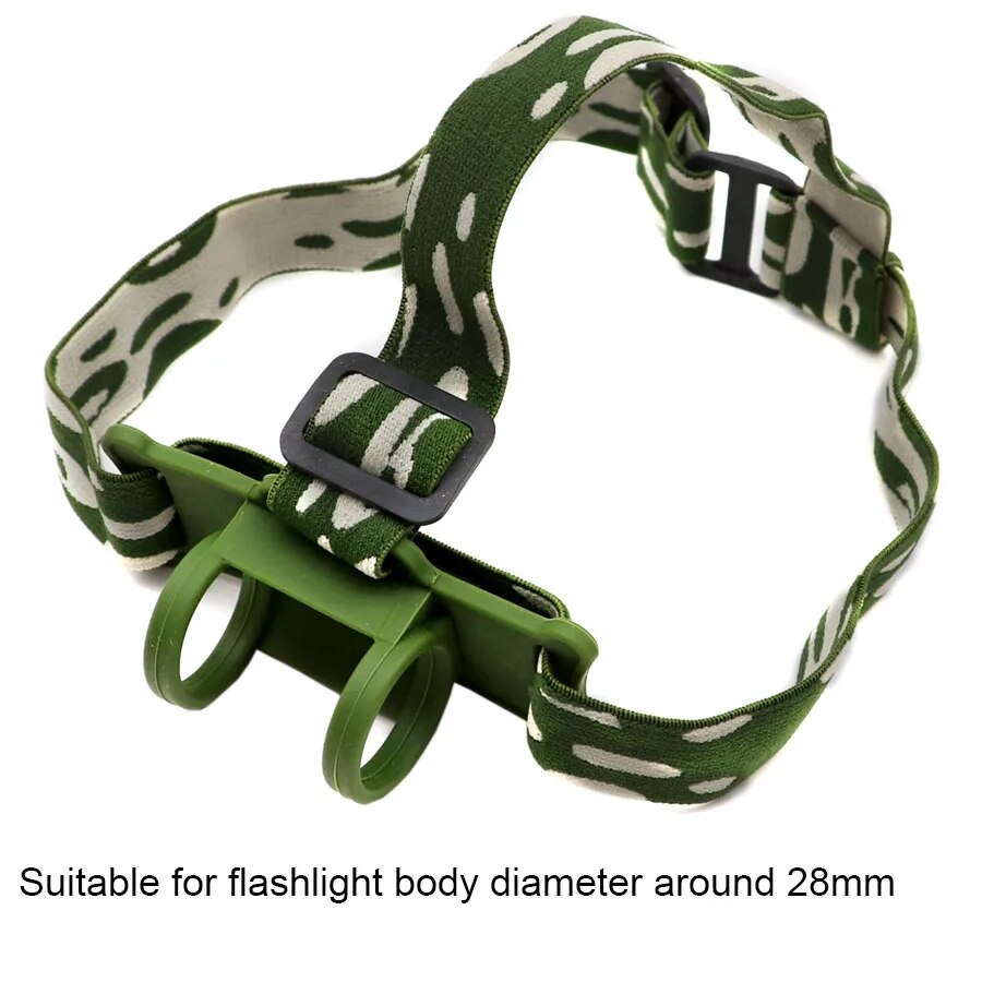 Flashlight Head Strap band Adjustable Elastic Belt Headband Mount ...