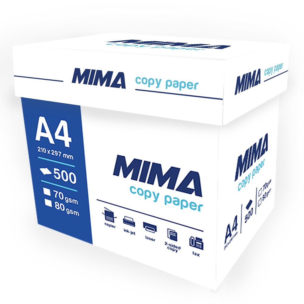 MIMA PREMIUM A4 COPY PAPER 70 GSM - 2500 SHEETS IN A PACK (500 X 5 ...