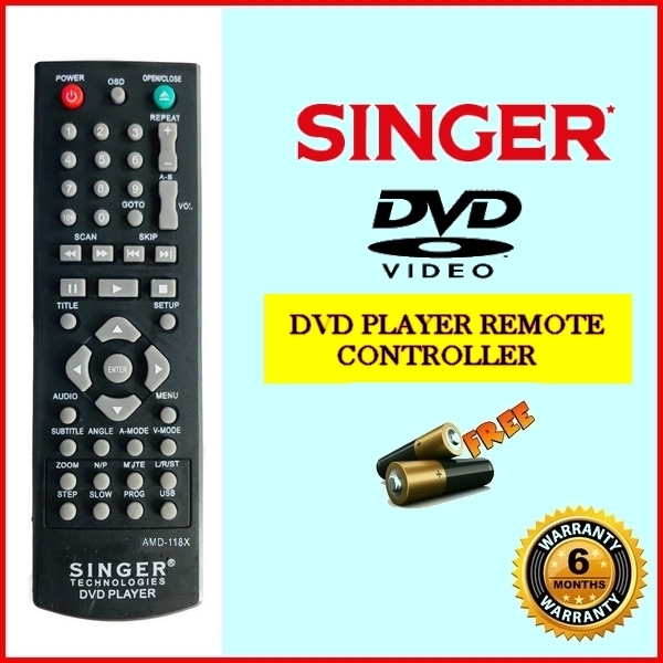 Singer DVD Player Remote Controller & Free Batteries | Daraz.lk