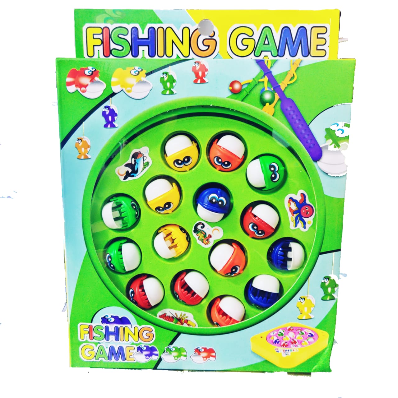 Frozen Fishing Game Toy Set with Rotating Board 15 Fish & 3 Fishing ...