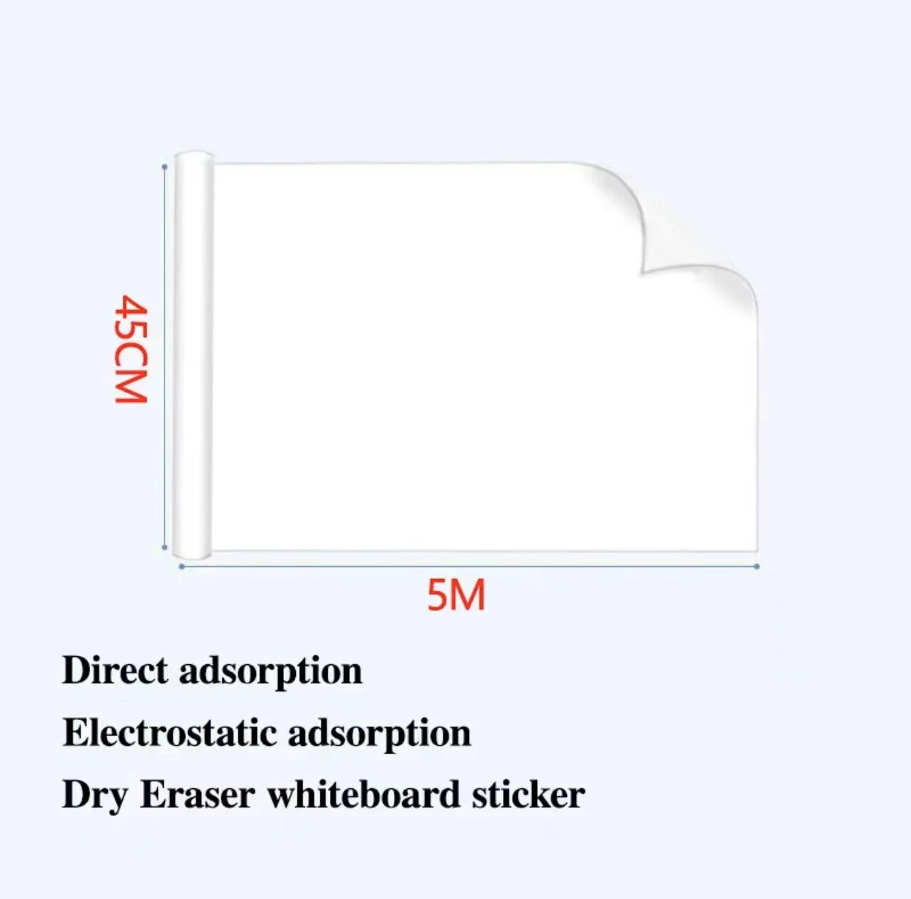 Whiteboard Wall Sticker - Premium Static Cling, No Damage to Wall, Easy ...
