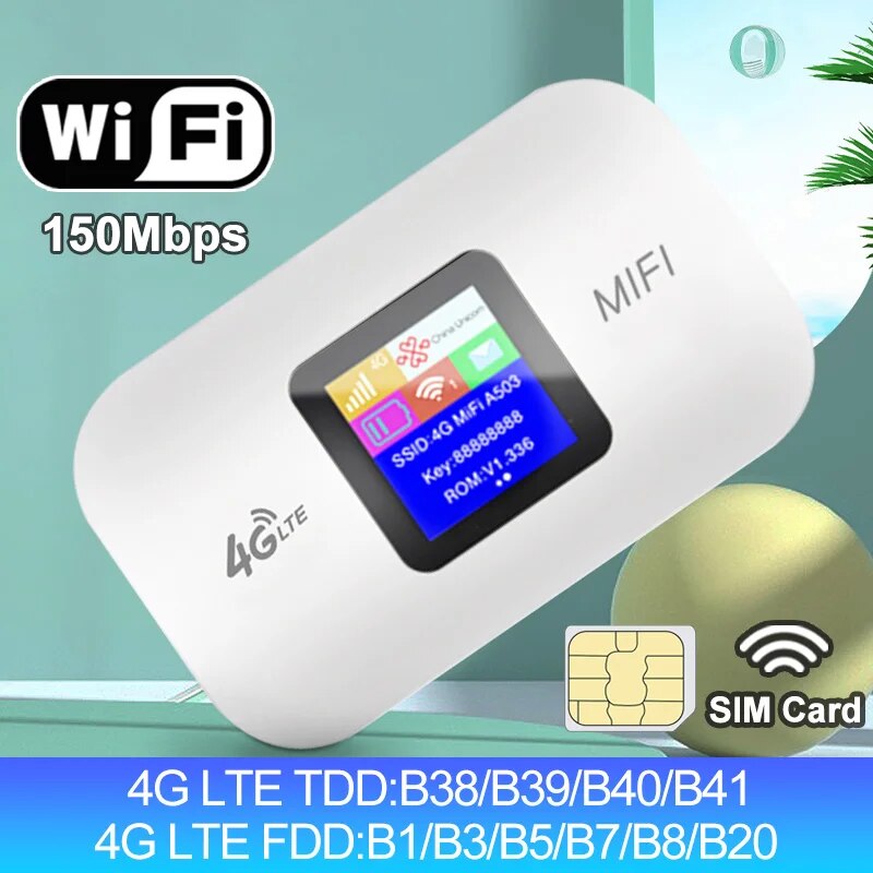 WiFi Pocket Router Portable 4G LTE Wireless Mobile Router MIFI 2G/3G/4G ...