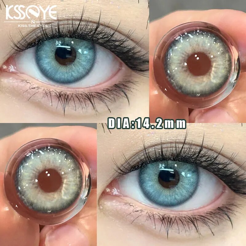 1 【HOT】 KSSEYE 2Pcs Korea Colored Contact Lenses Prescription Myopia ...