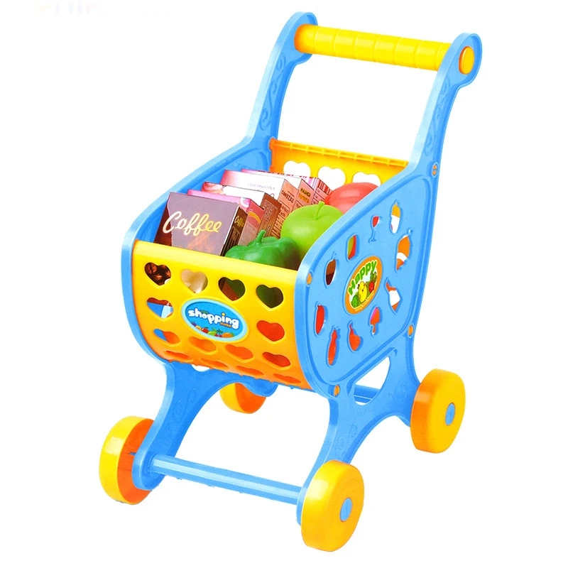 Creative mini kids wheelbarrow pink/yellow simulation small supermarket ...