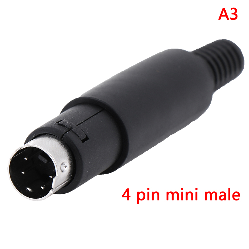 Mini DIN Plug Socket Connector 3/4/5/6/7/8 PIN Chassis Cable Mount Male ...