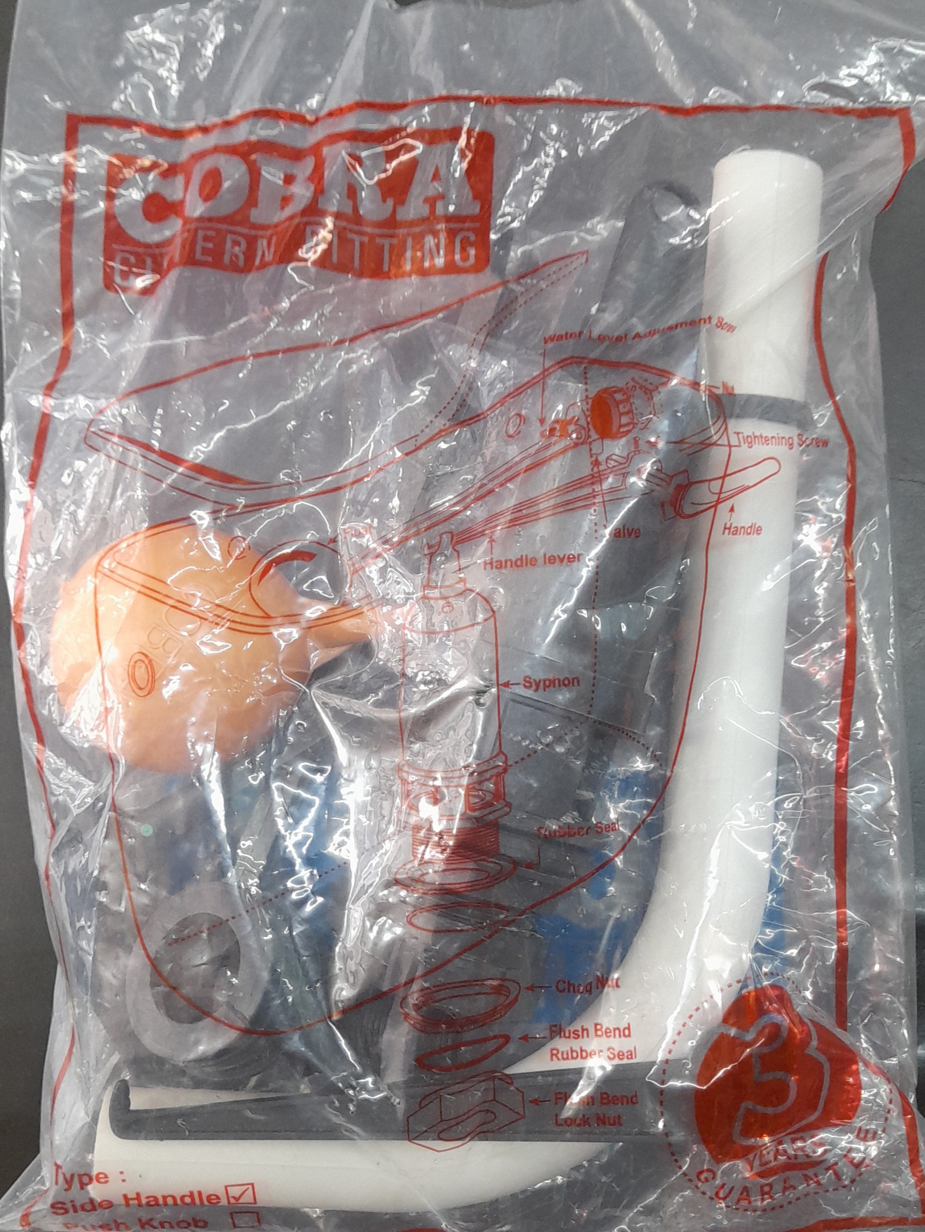 Side Handle Flush Cistern Fittings Full Set Flush System Toilet Cistern ...