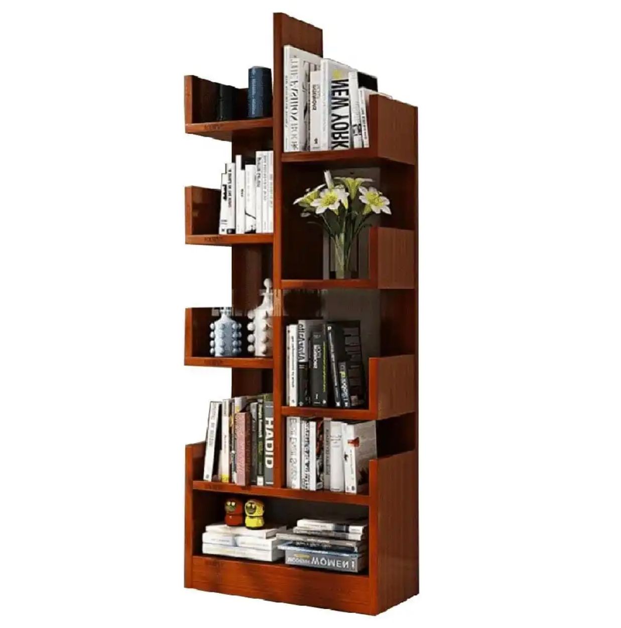 Open Wooden Bookshelf with Display Rack | Daraz.lk