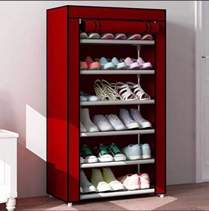 6-Layer Simple Shoe Rack Cabinet Nonwoven Dustproof Hallway Shoes ...