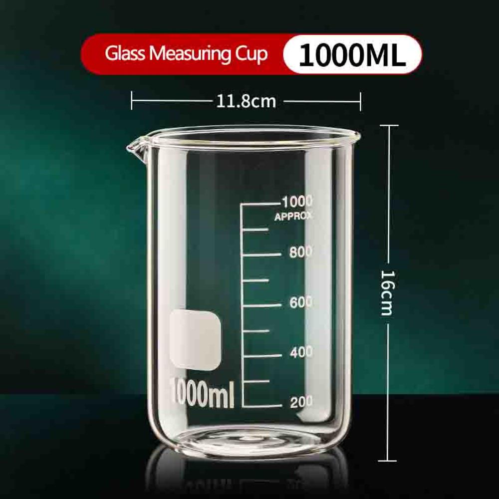 Heat-resistant Measuring Cup Easy-to-read Scale High Borosilicate Glass ...