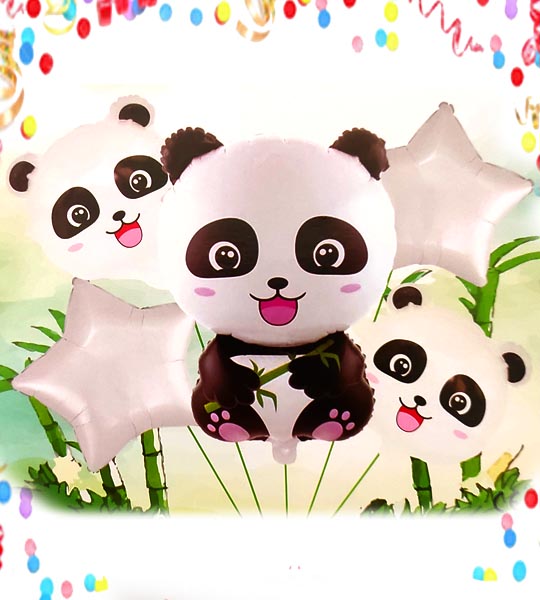 5 Pcs Foil Ballons Panda Birthday Party Decorations | Daraz.lk