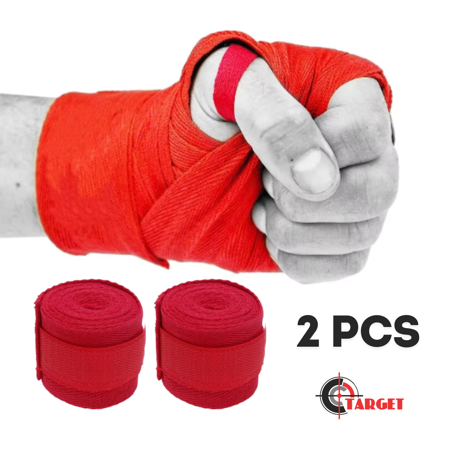 2Pcs Cotton Boxing Training Bandages Sports Bandages Sanda Kick Boxing ...