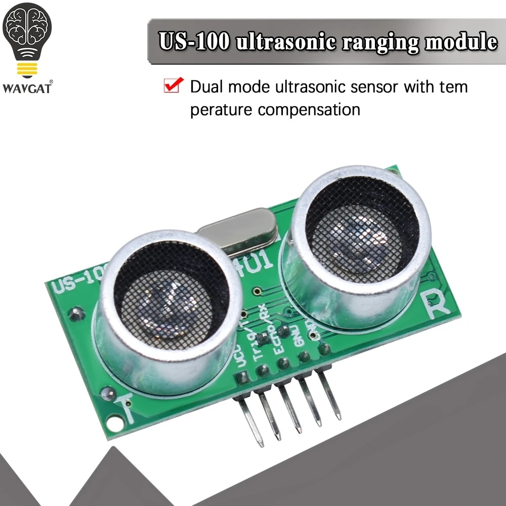 WAVGAT US-100 Ultrasonic Sensor Module DC 2.4V - 5V With Temperature ...