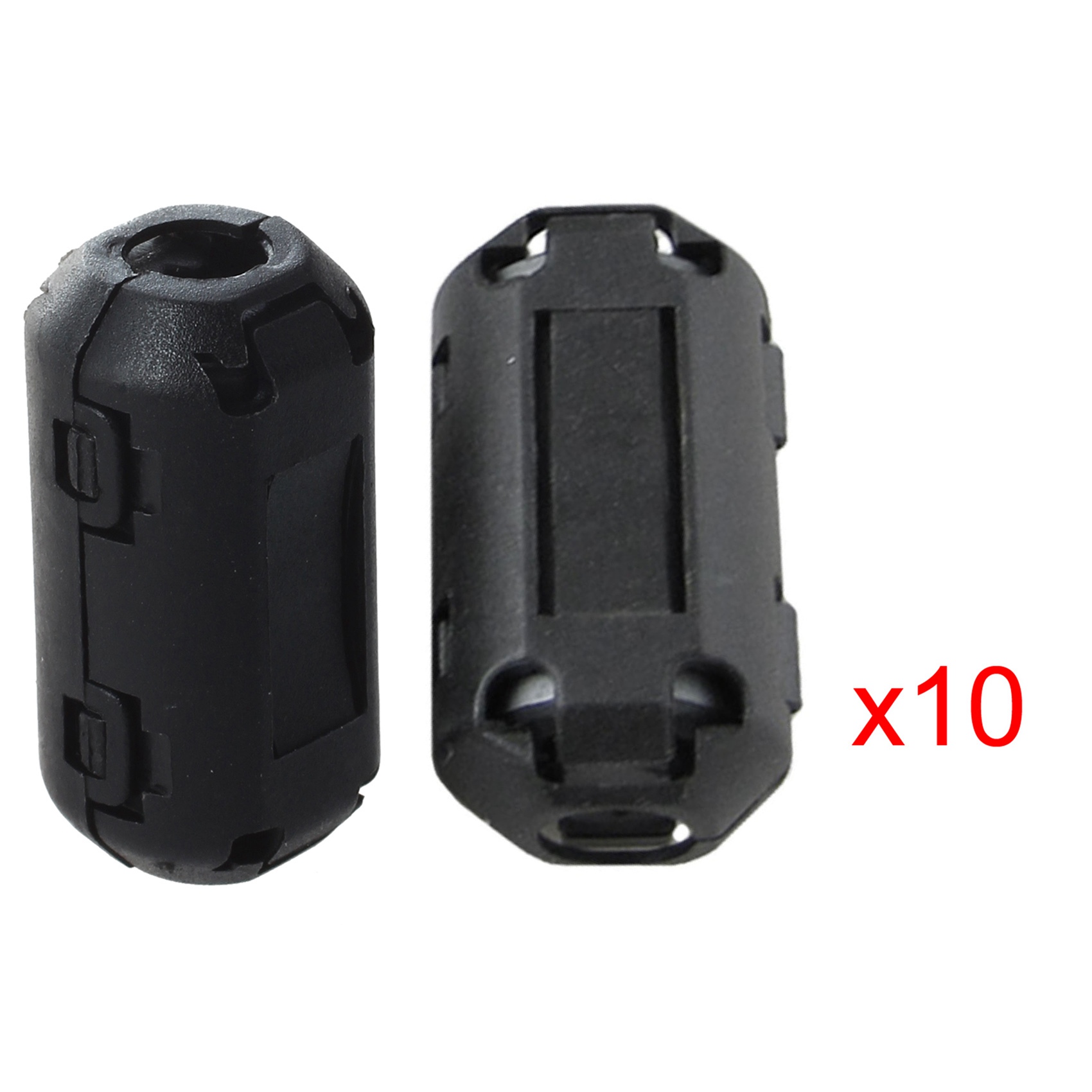 10 Pcs Movable 7mm Inner Diameter Black Ferrite Core Ring Cable Clip ...