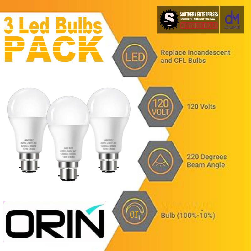 5W High Power Led Light Bulbs 3 In 1 Pack Orin Led Bulbs | Daraz.lk