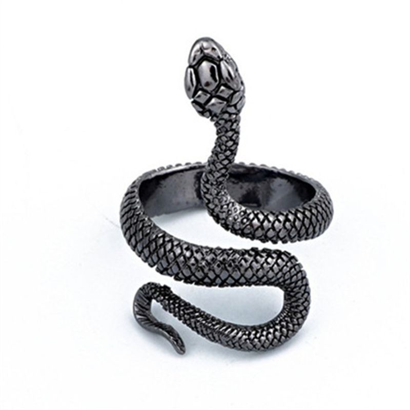 Stereoscopic Retro Punk Snake Ring Party Snake Opening Adjustable Ring ...