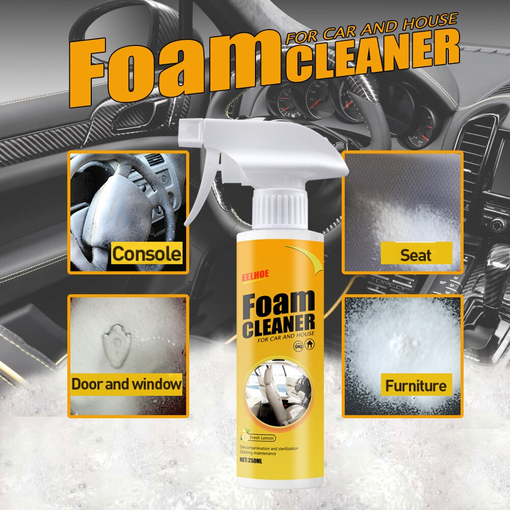250ML New Multi-Functional Car House Seat Interior Foam Cleaner All-Purpose Cleaning Agent ...