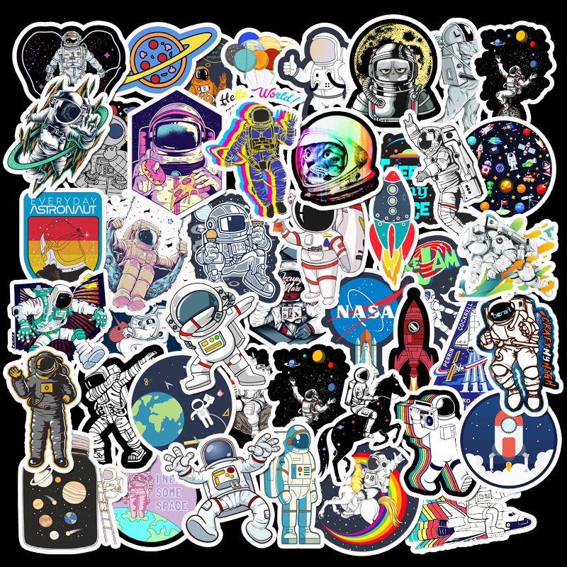 20/40/60pcs Outer Space Stickers Astronaut Universe Stickers for Laptop ...
