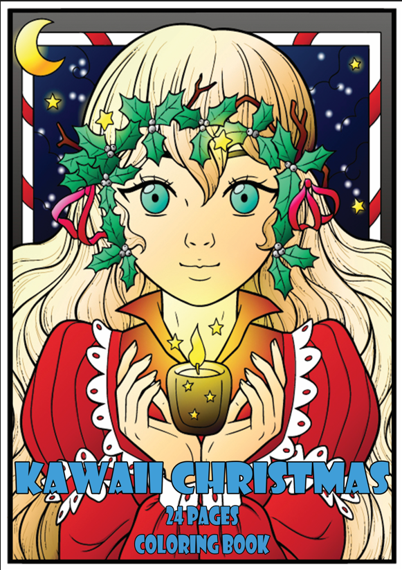 High quality 24 (A5 SIZE) pages KAWAII CHRISTMAS Animal mandala neko ...