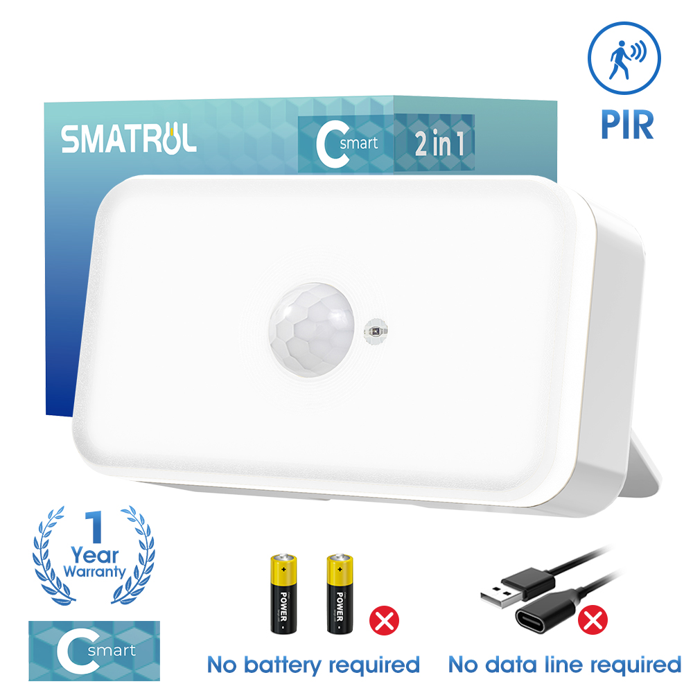 SMATRUL Night Light Sensor LED PIR Human Body Motion Sensing Warm White ... SMATRUL Night Light Sensor LED PIR Human Body Motion Sensing Warm White ...