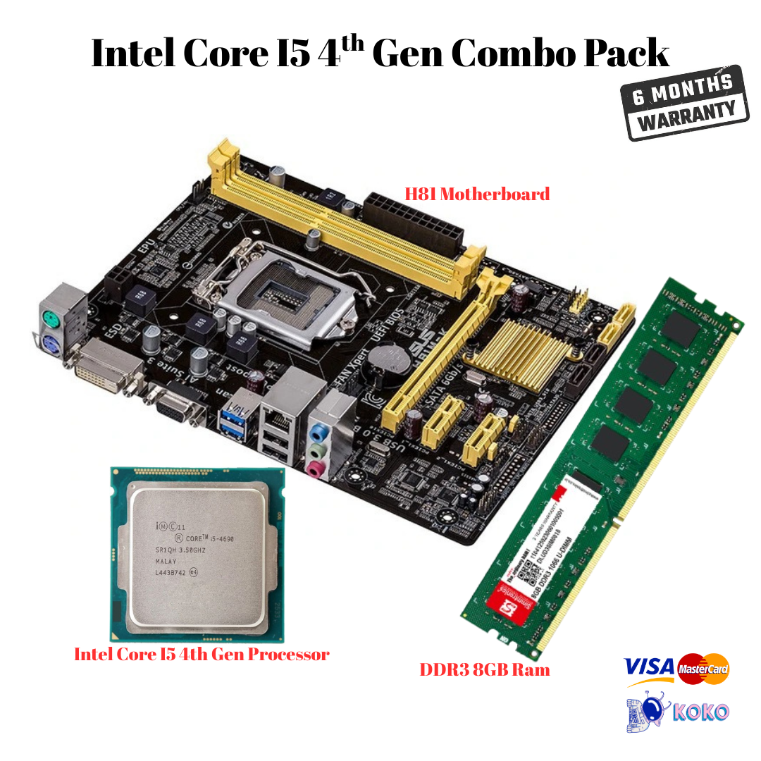 Intel Core I5 4th Gen Combo Pack | Asus H81 4th Gen Motherboard / I5 ...