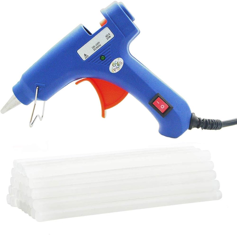 HOT MELT GLUE GUN 20W with Selectable quantity of 7mm glue sticks for ...