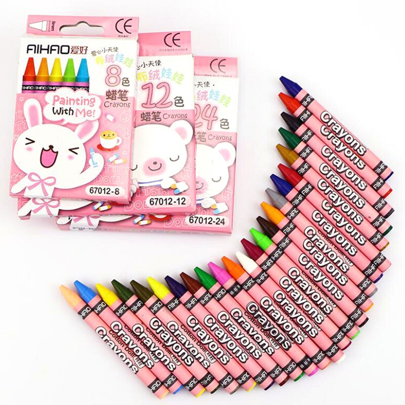 Crayons Creative Cartoon 8/12/24 Colors Drawing Non-Toxic Oil Pastels ...