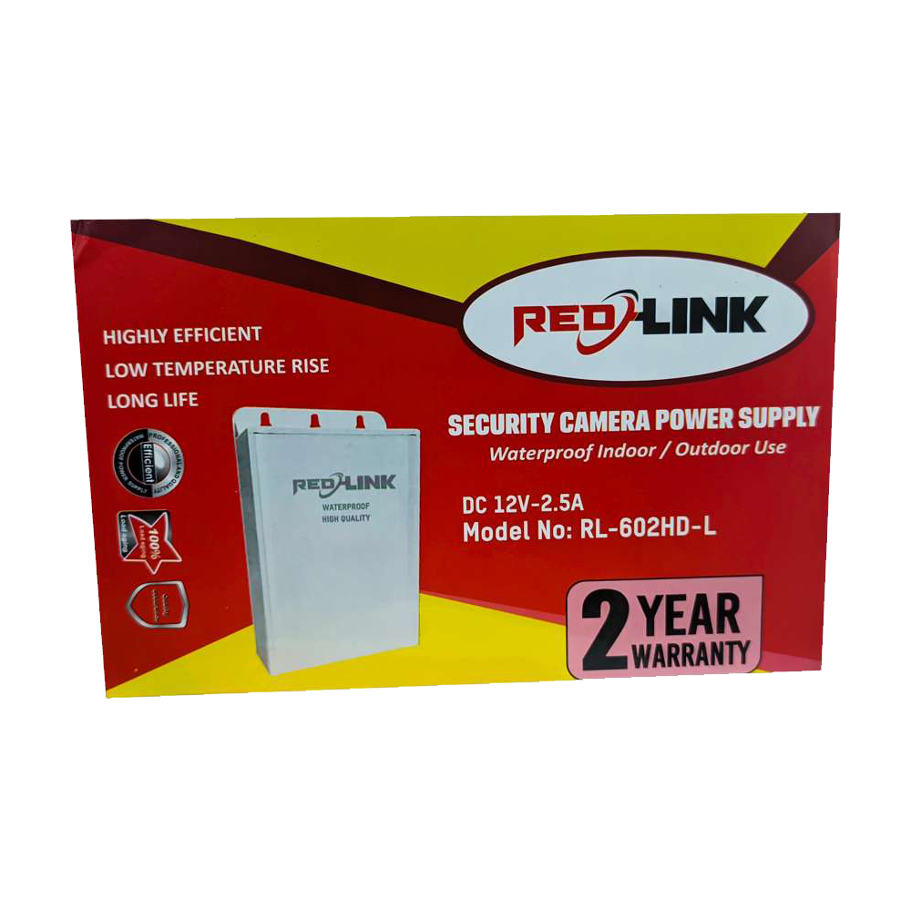 REDLINK CCTV Power Supply 12V 2.5A (RL-602HD-L) | Daraz.lk