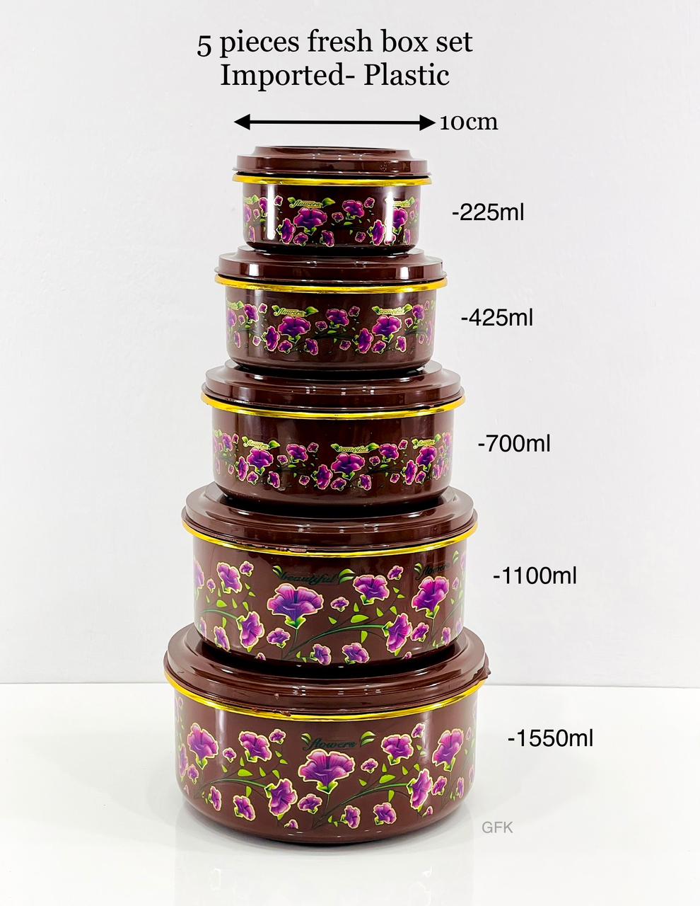 5 Pieces Fresh Box Set Imported Plastic | Daraz.lk