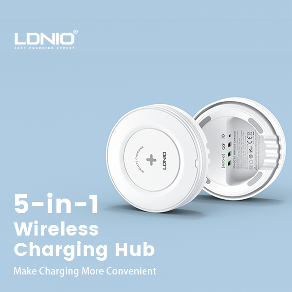 LDNIO Desktop Wireless Charging Station AW003 32W with 4-Port PD/QC3.0 ...