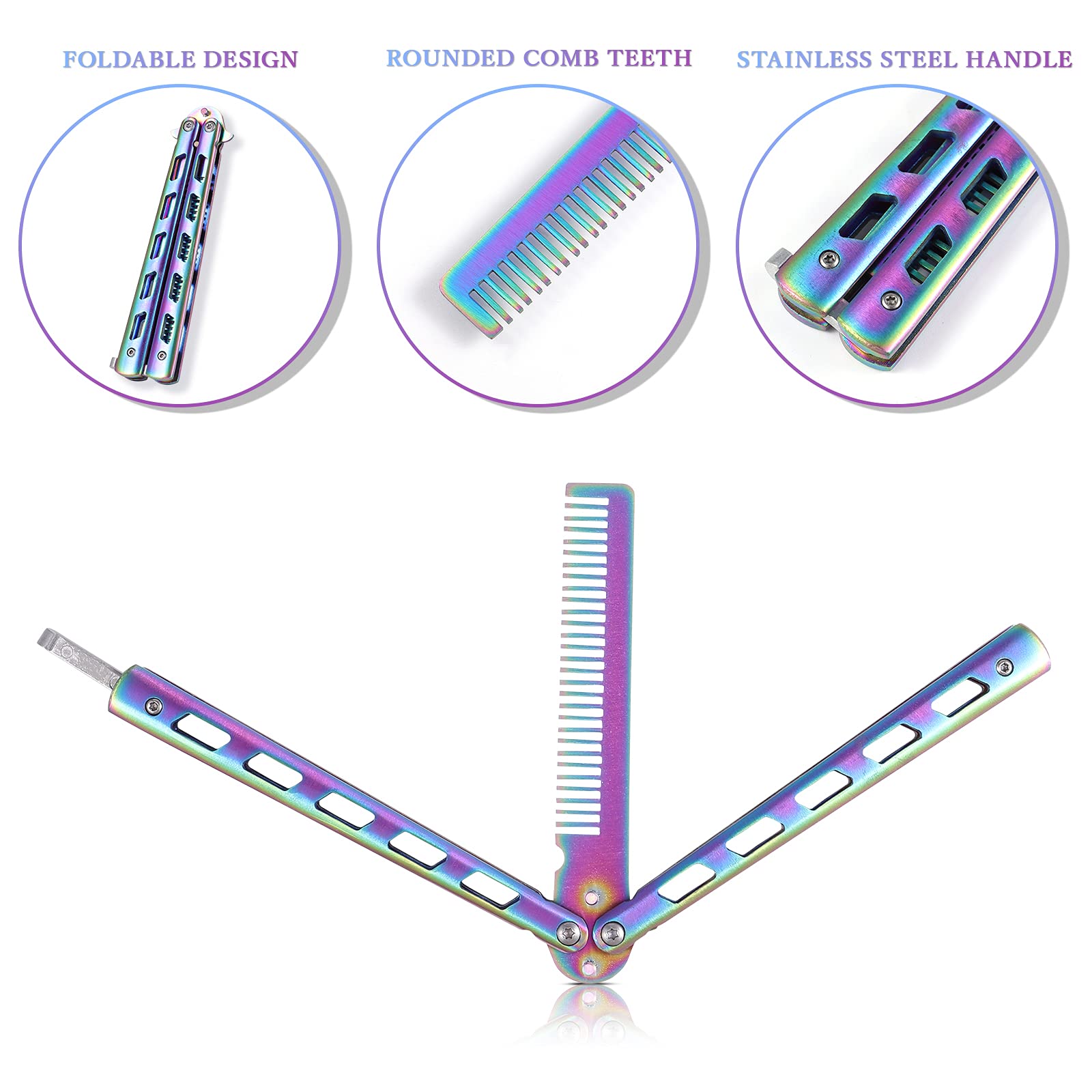 Foldable CSGO Balisong Trainer Pocket Flail Knife Uncut Blade Butterfly ...