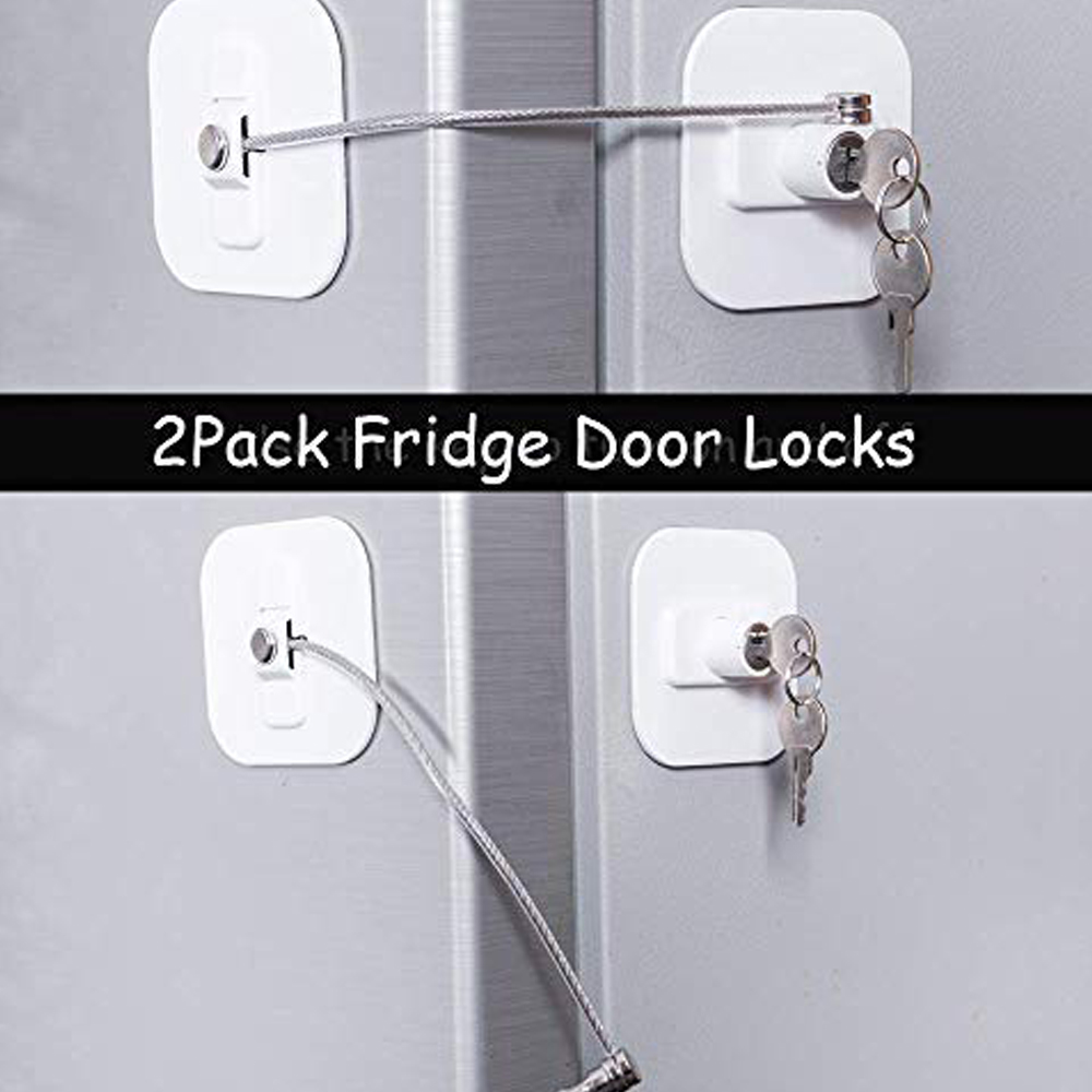 Refrigerator Lock,With Key for Adults, Lock for a Fridge,Cabinet Door ...