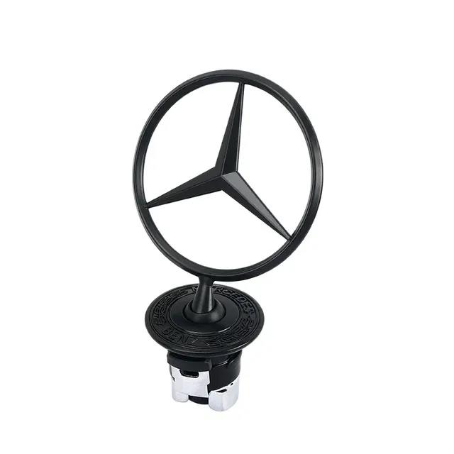 Car Hood Front Chrome Logo Hood Marking Star Bonnet Badge For Mercedes ...