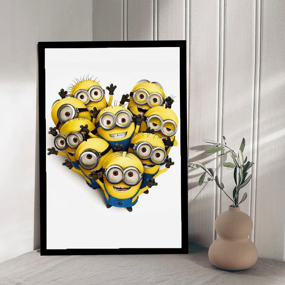 A4 Sized Poster Minions Despicable Me Animated Wall Posters PVC Framed ...