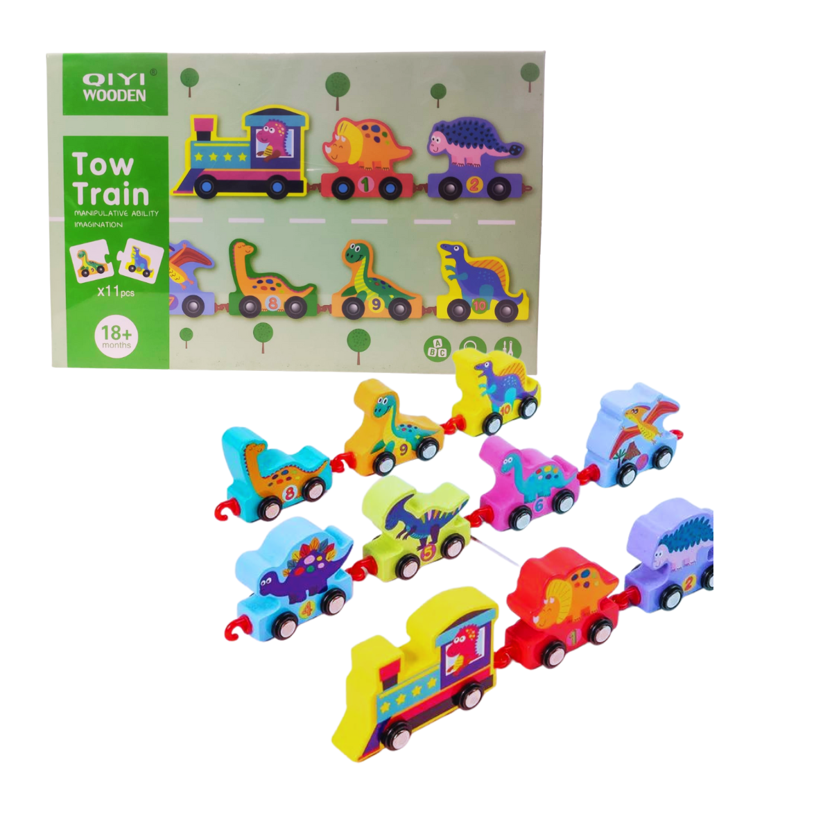 Educational Wooden Tow Train series for kids (18m+) | Daraz.lk
