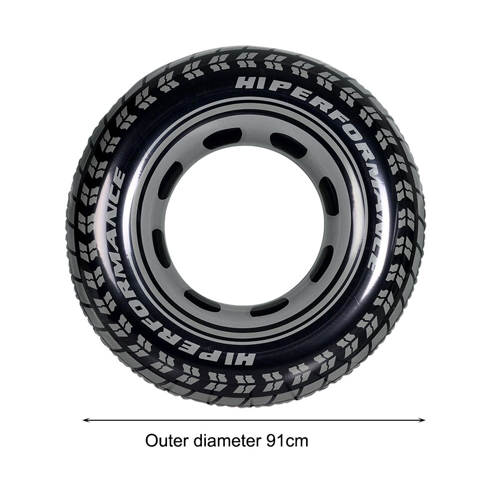 Black Wheel Tire Inflatable Swimming Ring PVC Summer Inflatable Pool ...