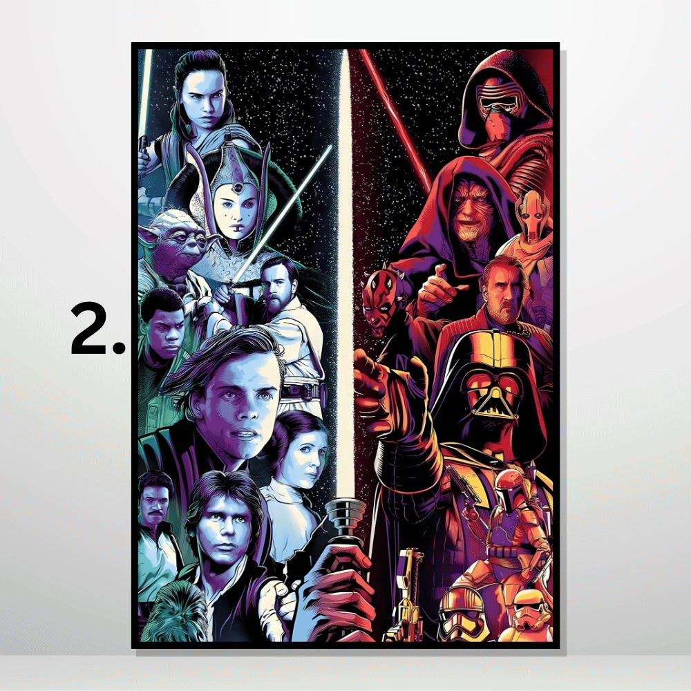 A3/A4 Size Framed wall posters Star Wars Darth Vader Aesthetic Wall Decor posters | Daraz.lk