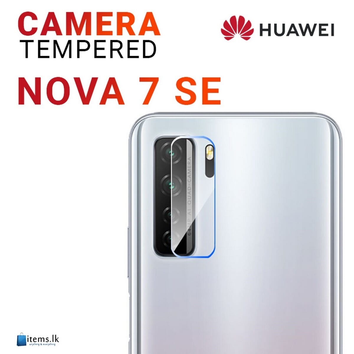 Ultra Thin Tempered Glass Nova 7SE Back Rear Camera Lens Cover Film Protector For Huawei Nova 7 ...