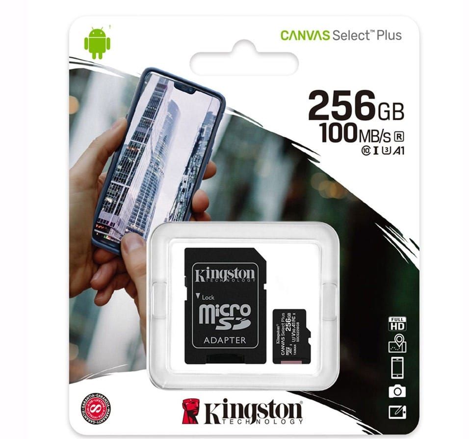 Micro SD Memory Card Memory SD Chip 256GB / 128GB With Adapter Canvas ...