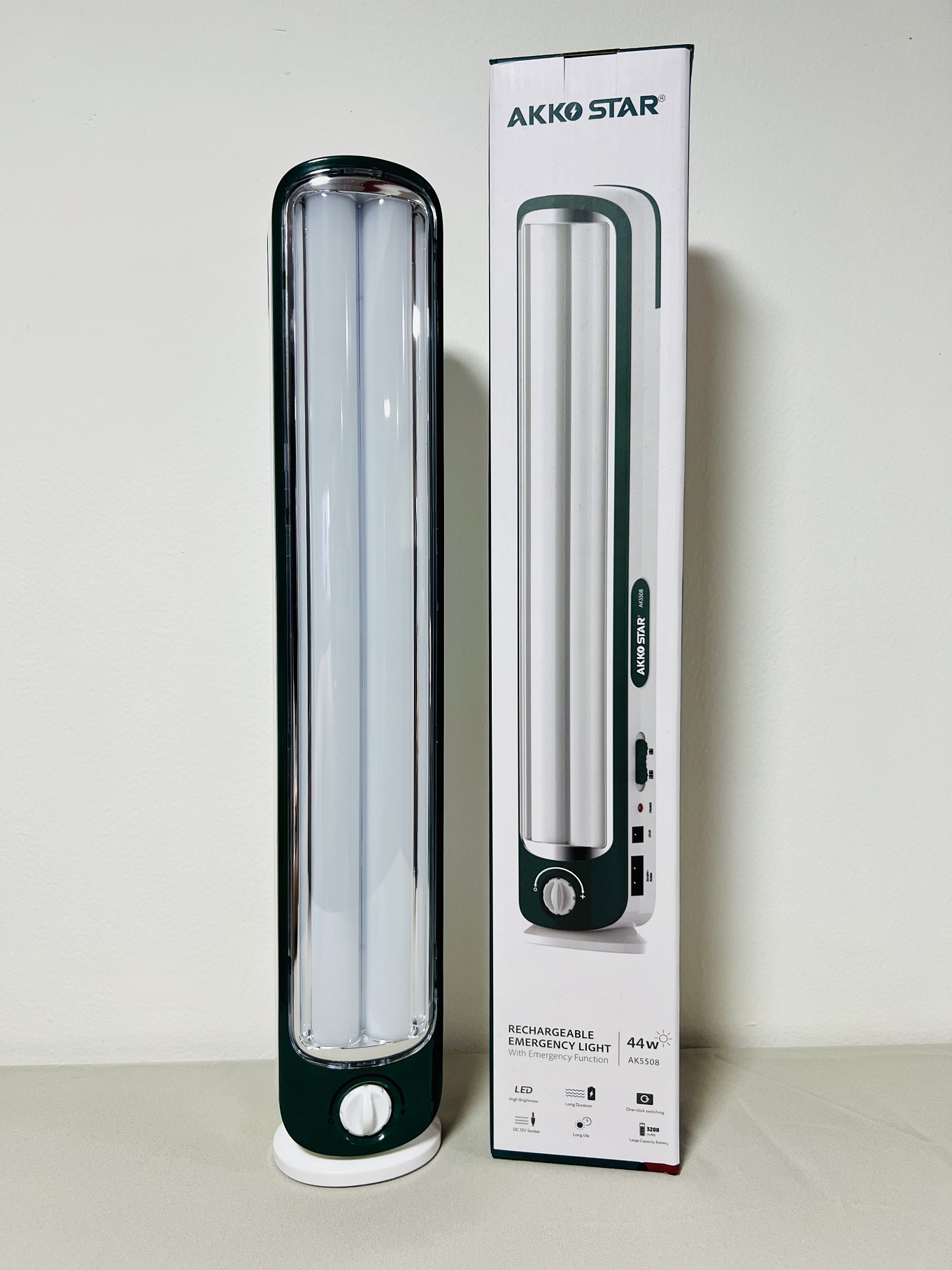AKKO STAR Dual LED Rechargeable Emergency Light 44w | Daraz.lk