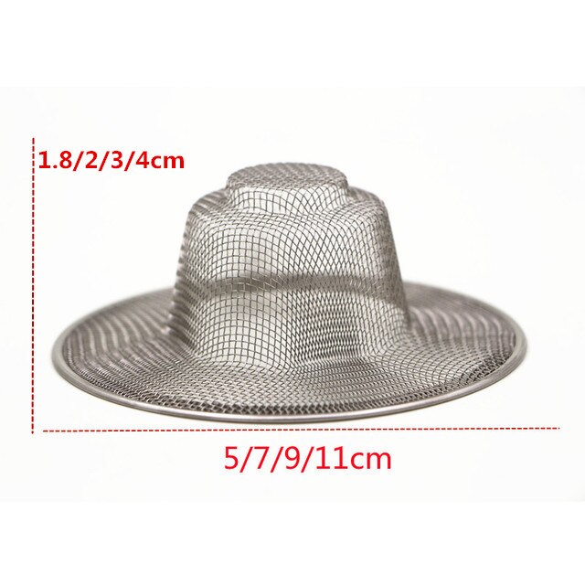 【NEW】 2-5Pcs Stainless Steel Bathroom Drain Filter Net Screening Sink ...