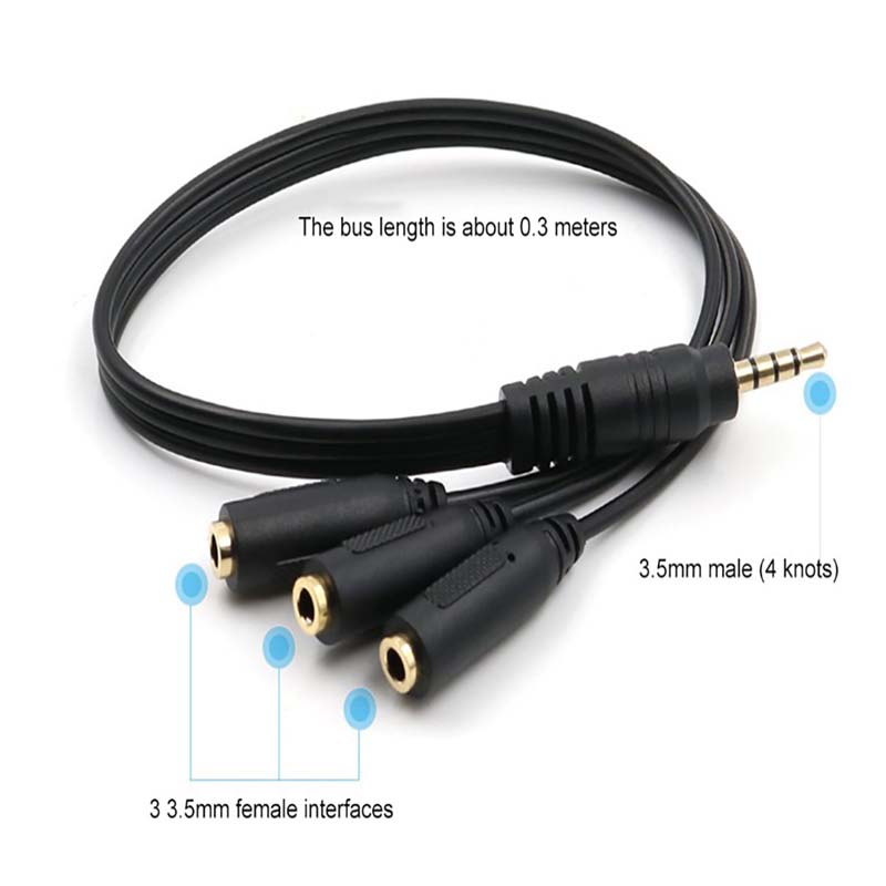 Aux Multi Headphone Earphone Audio Splitter Adapter 3.5mm Jack HUB Spliter Cable | Daraz.lk