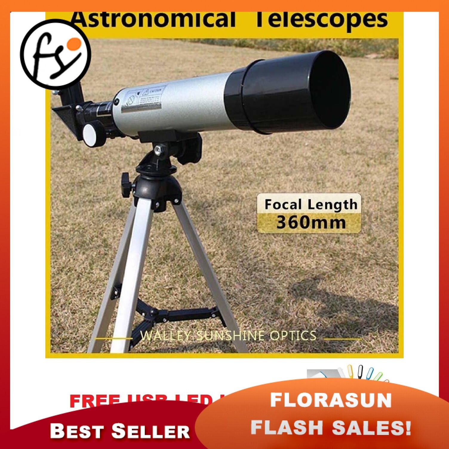 (FREE USB LED LIGHT) EcoSport F36050 Telescope 90X High Power ...