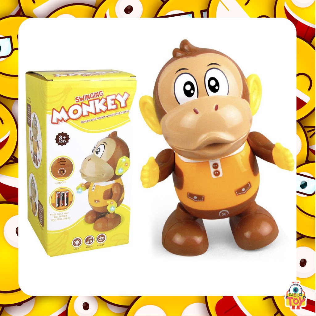 Swinging Monkey Toy Electric Kid Dancing Swinging Cartoon Monkey with ...